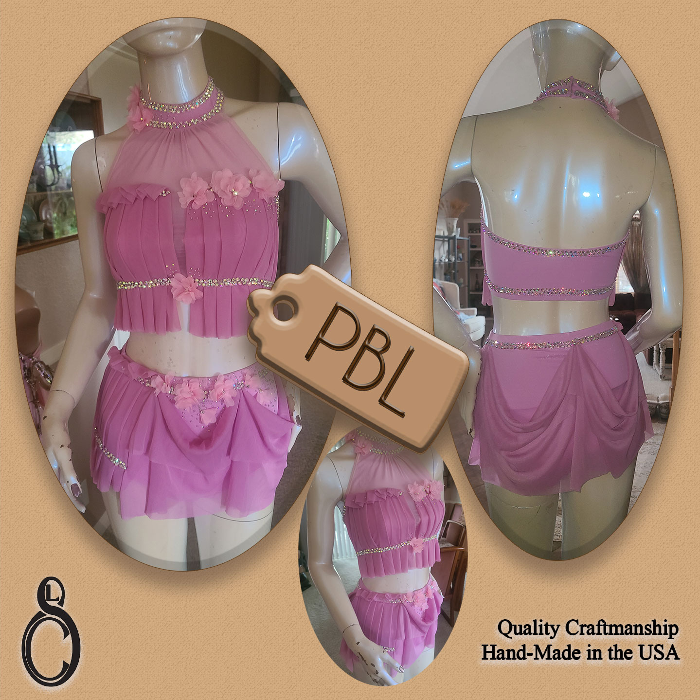 Beautiful hand-made SAdult Custom Dance costume is RTS